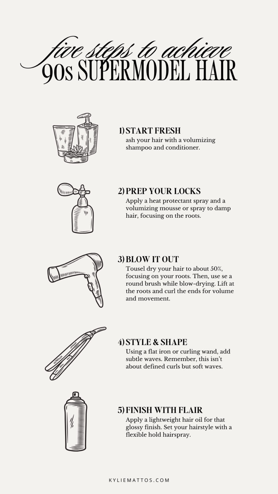 Backstage Secrets: Achieving the Lustrous 90’s Supermodel Hair Look ...