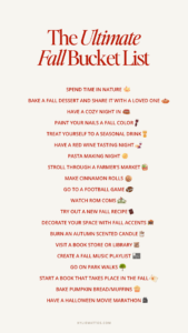 The Ultimate Fall Bucket List: 20 Cozy and Fun Activities to Embrace ...